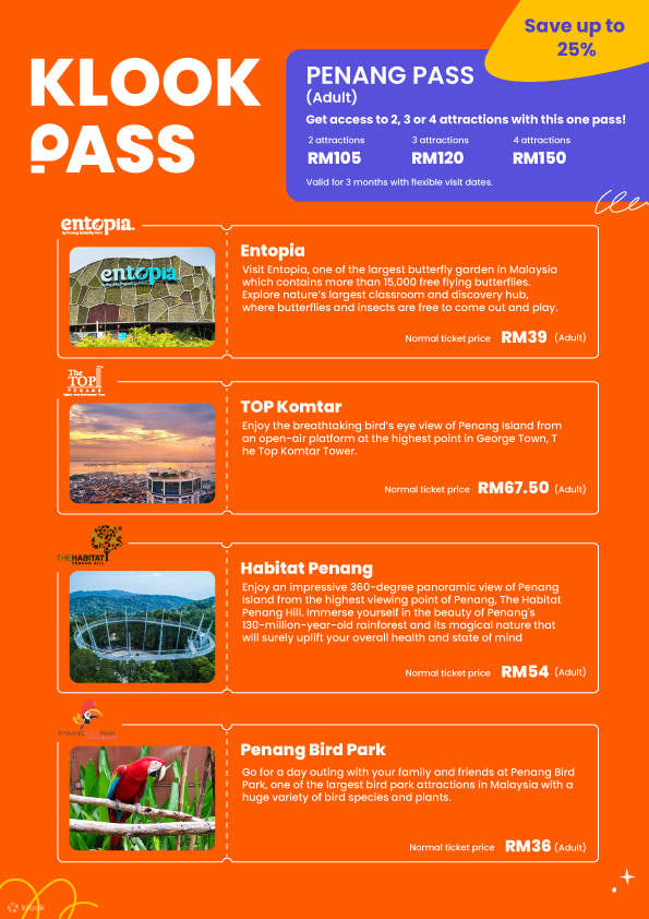 [Klook Pass] Penang Attraction Pass - Klook Malaysia
